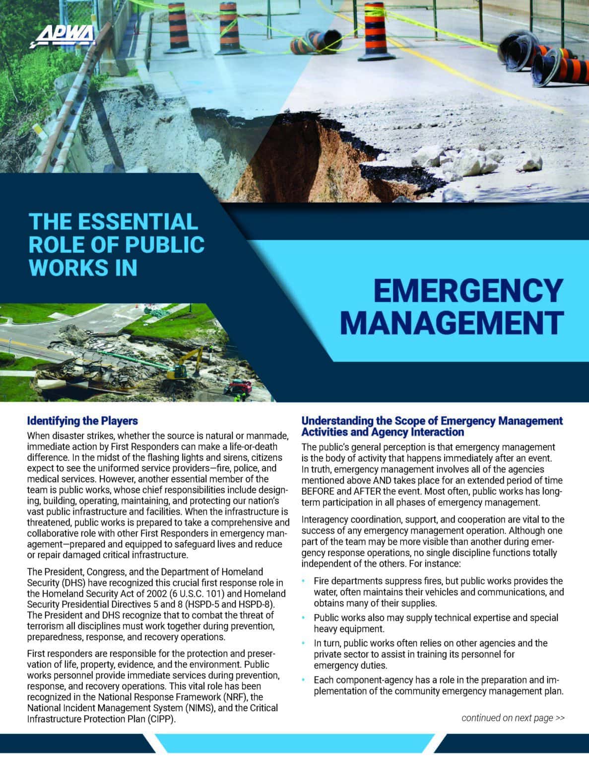 The Essential Role of Public Works in Emergency Management – American ...